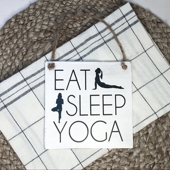 summers at stella’s | Accents | 28 Yoga Handcrafted Sign | Poshmark